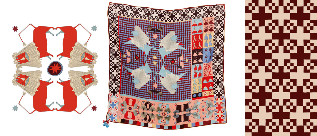 İpek ve Pamuk Desenli Şallar, Bandanalar ve Cep Mendilleri | Rumisu ...