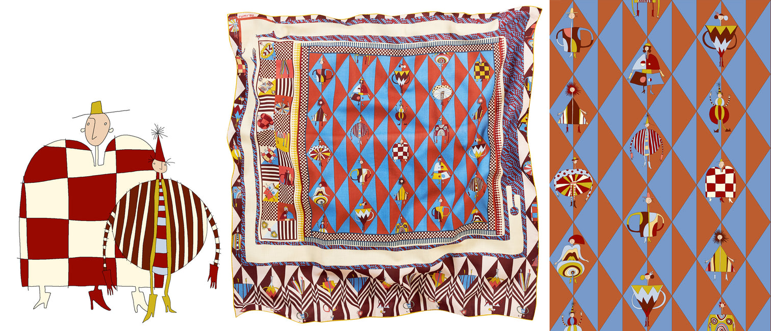 İpek ve Pamuk Desenli Şallar, Bandanalar ve Cep Mendilleri | Rumisu ...